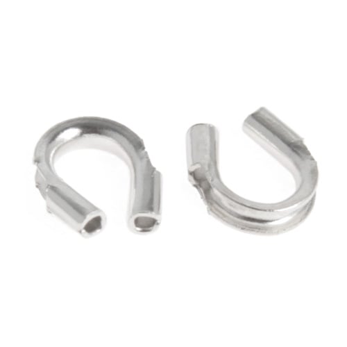 .925 Sterling Silver 5.5x4mm Wire Guard Protector - 10Pcs – Beadazzle ...