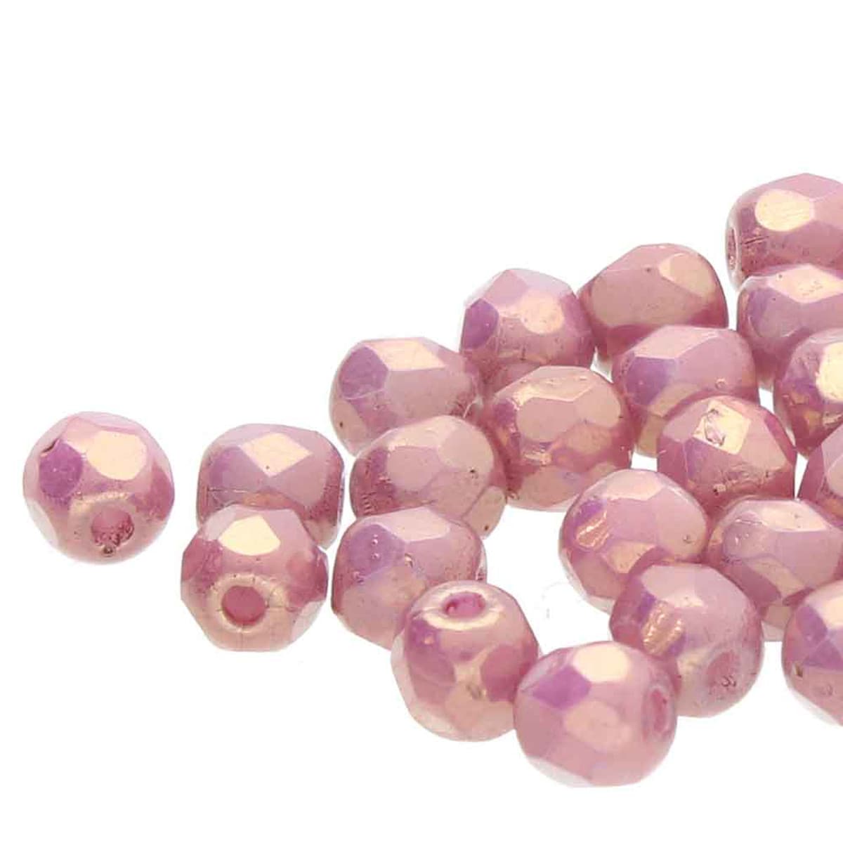 Fire Polish Czech Glass Beads - Chalk Violet Luster 14496 – Beadazzle ...