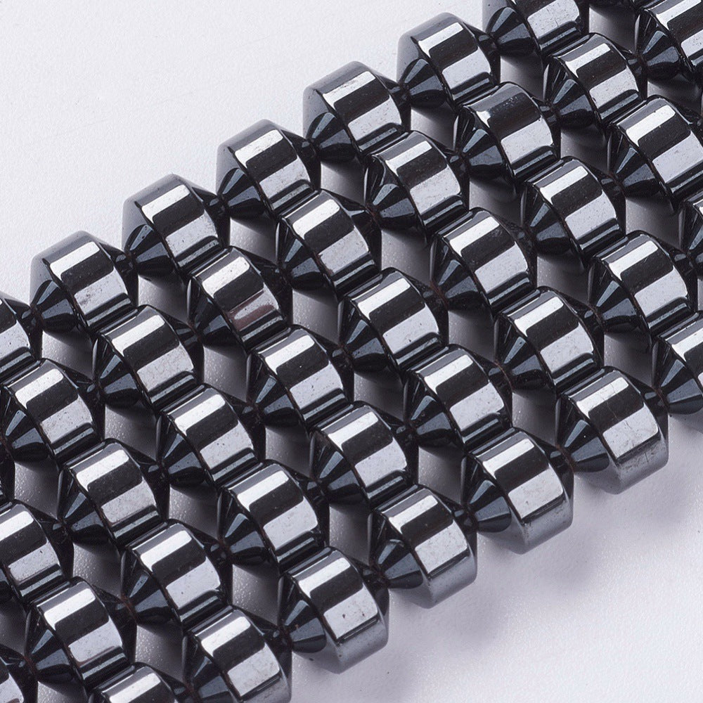 Created Hematite 6x6mm Double Cone Bead Strands - 60pcs – Beadazzle ...