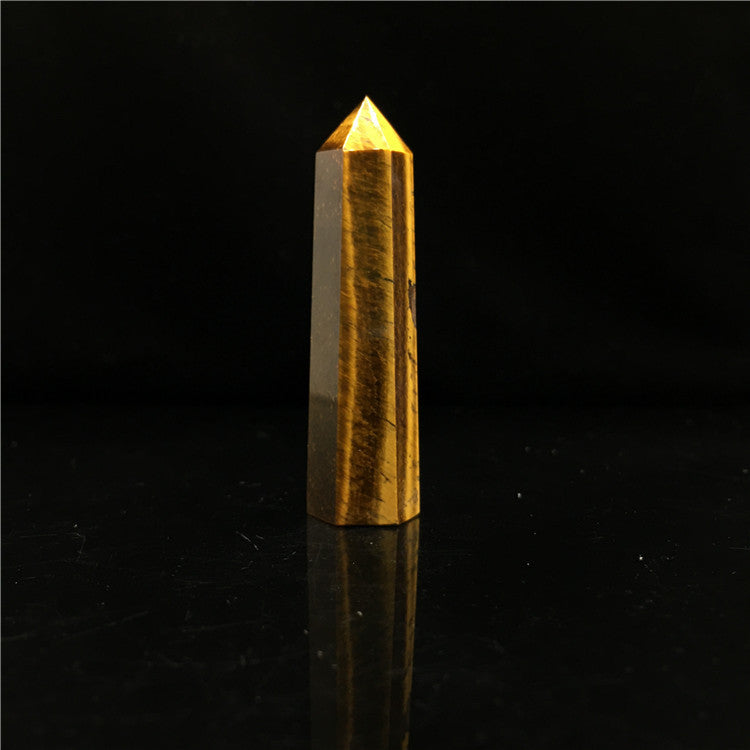 Natural Eye Tiger 60mm Hexagonal Obelisk Tower – Beadazzle Bead Outlet