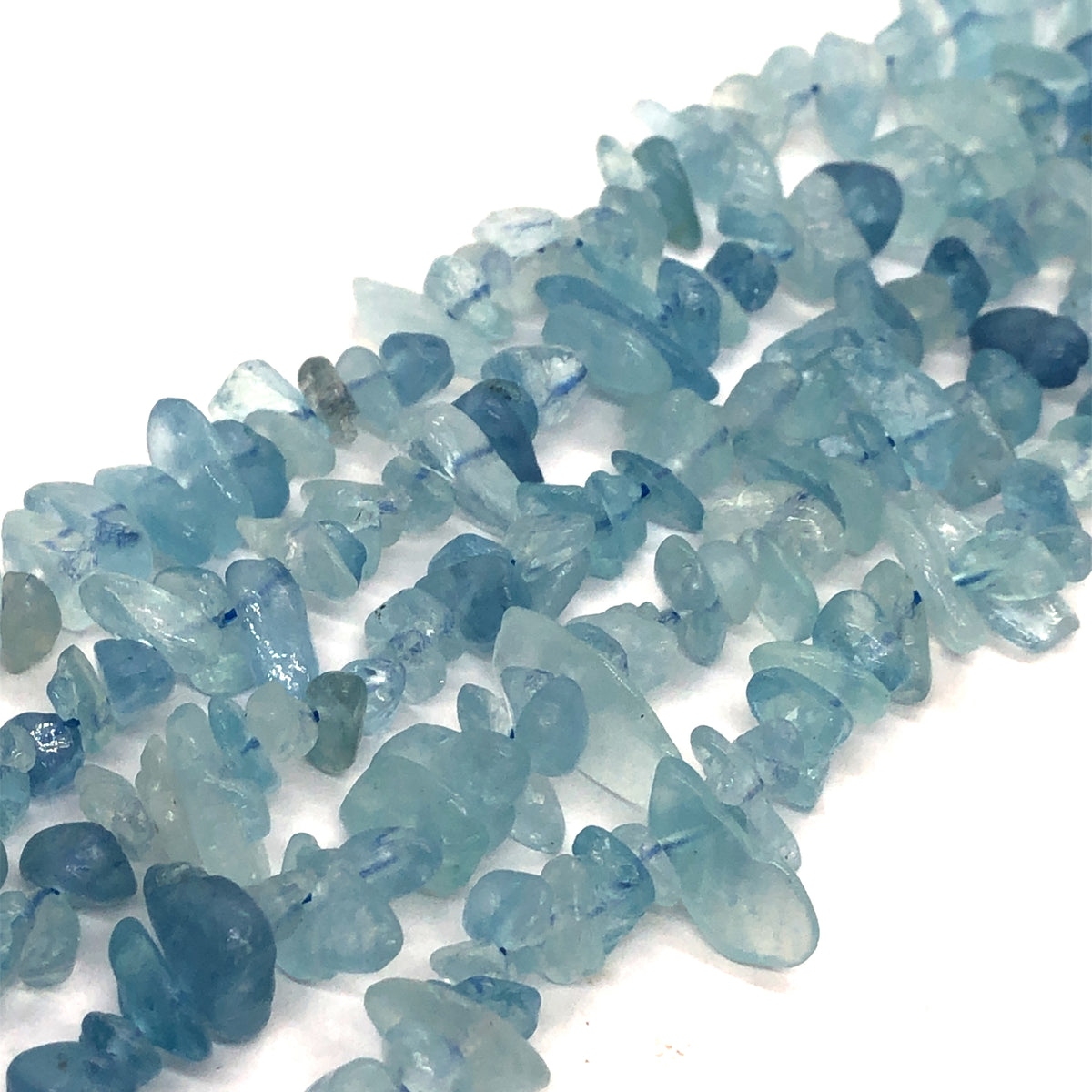 Natural Aquamarine Gemstone Bead Chips Strand 10-76CHIP – Beadazzle ...