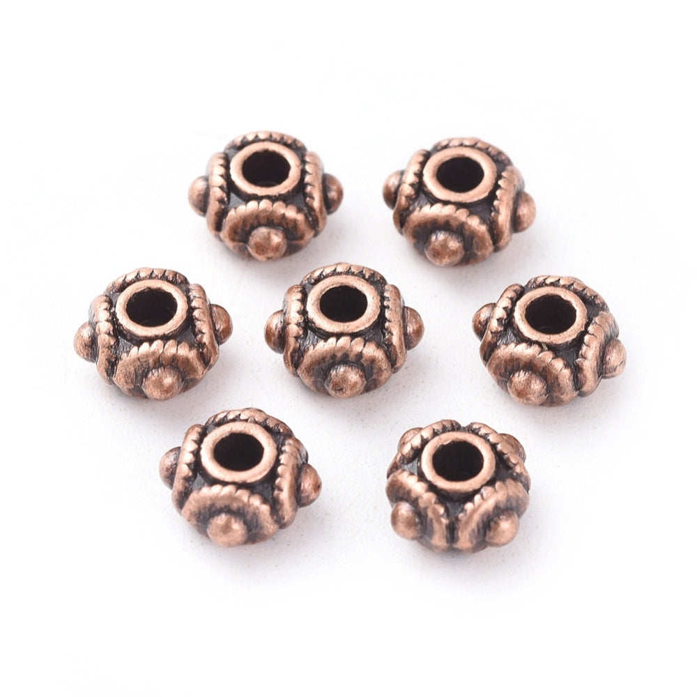 Tibetan Red Copper Metal Beads 8mm Diameter 50pcs/pack – Beadazzle Bead ...