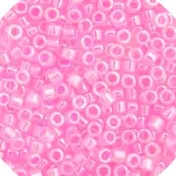 Delica Seed Bead 11/0 RD Dark Crystal Pink Ceylon Lined Dyed DB246 ...